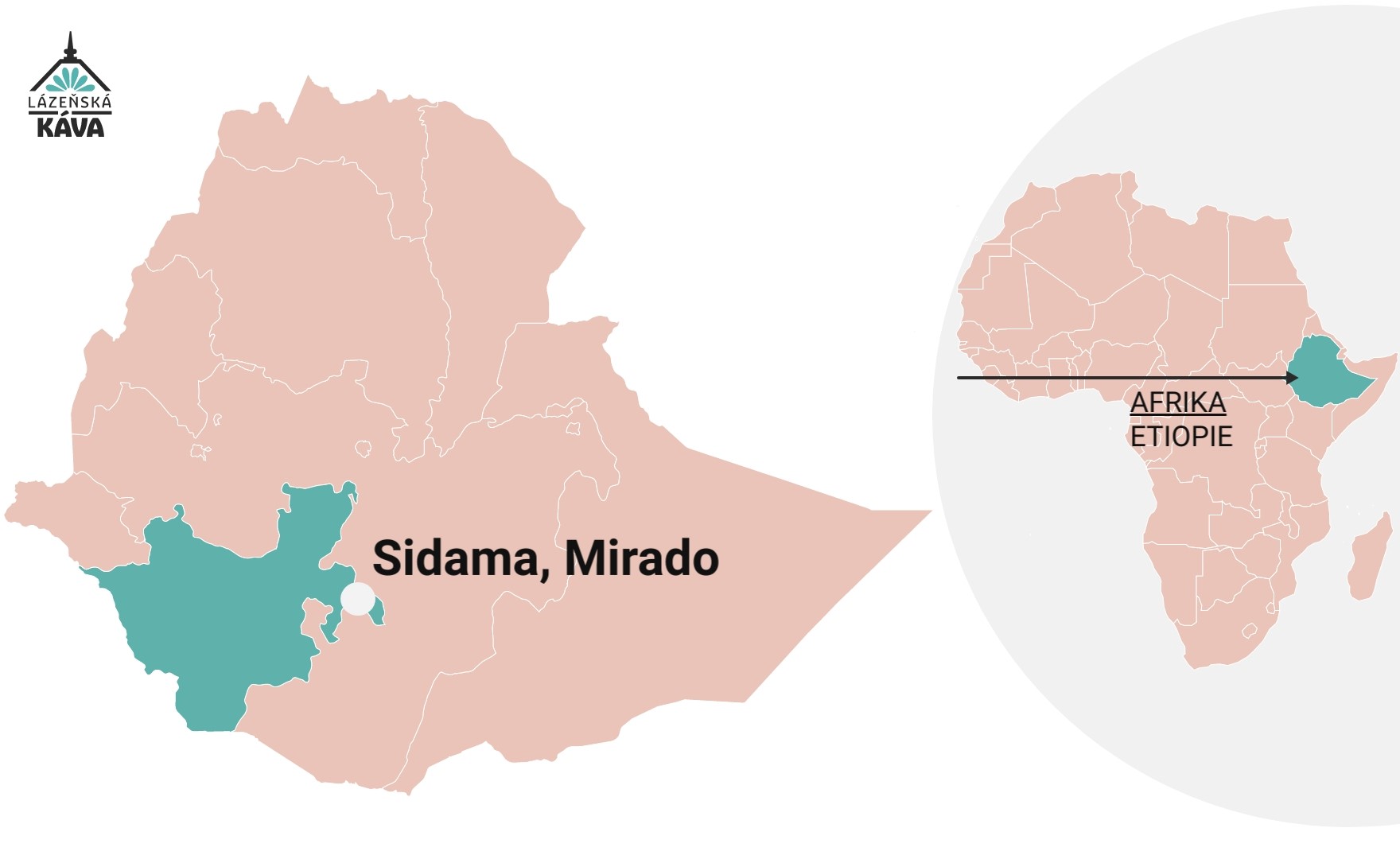 Coffee - Ethiopia - Sidama Mirado Grade 3 - for espresso - Packaging: 500 g
