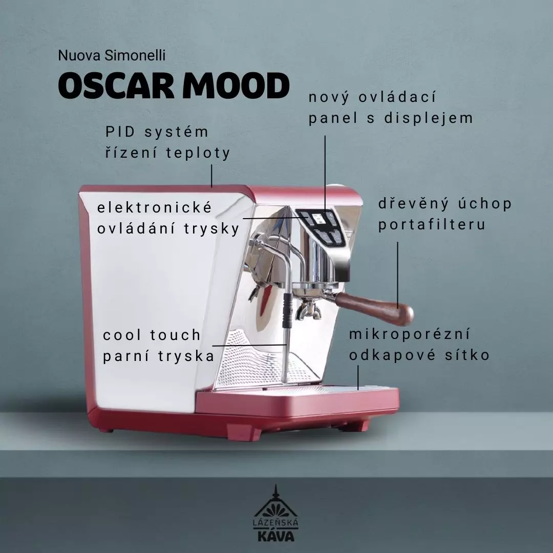Nuova Simonelli Oscar Mood Red - home lever coffee machine